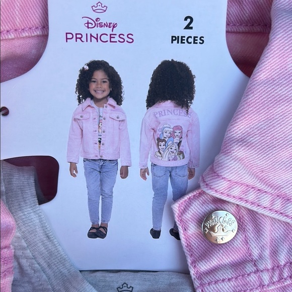 Disney | Jackets & Coats | Disney Princess Pink Kids 2piece Set Jacket ...